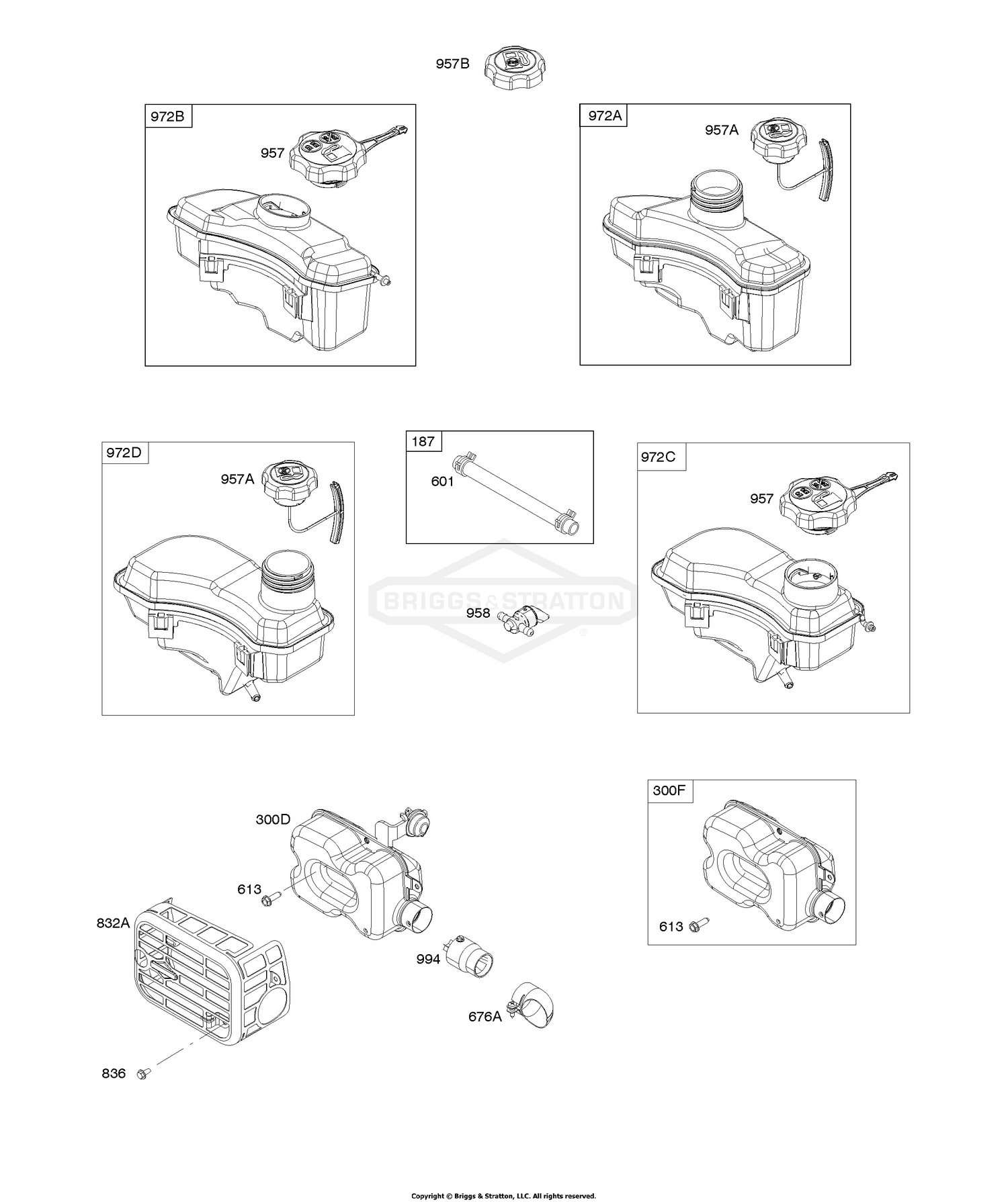 6 | 103M02-0061-H1 | F - Карбюратор | Двигатель BRIGGS & STRATTON ...